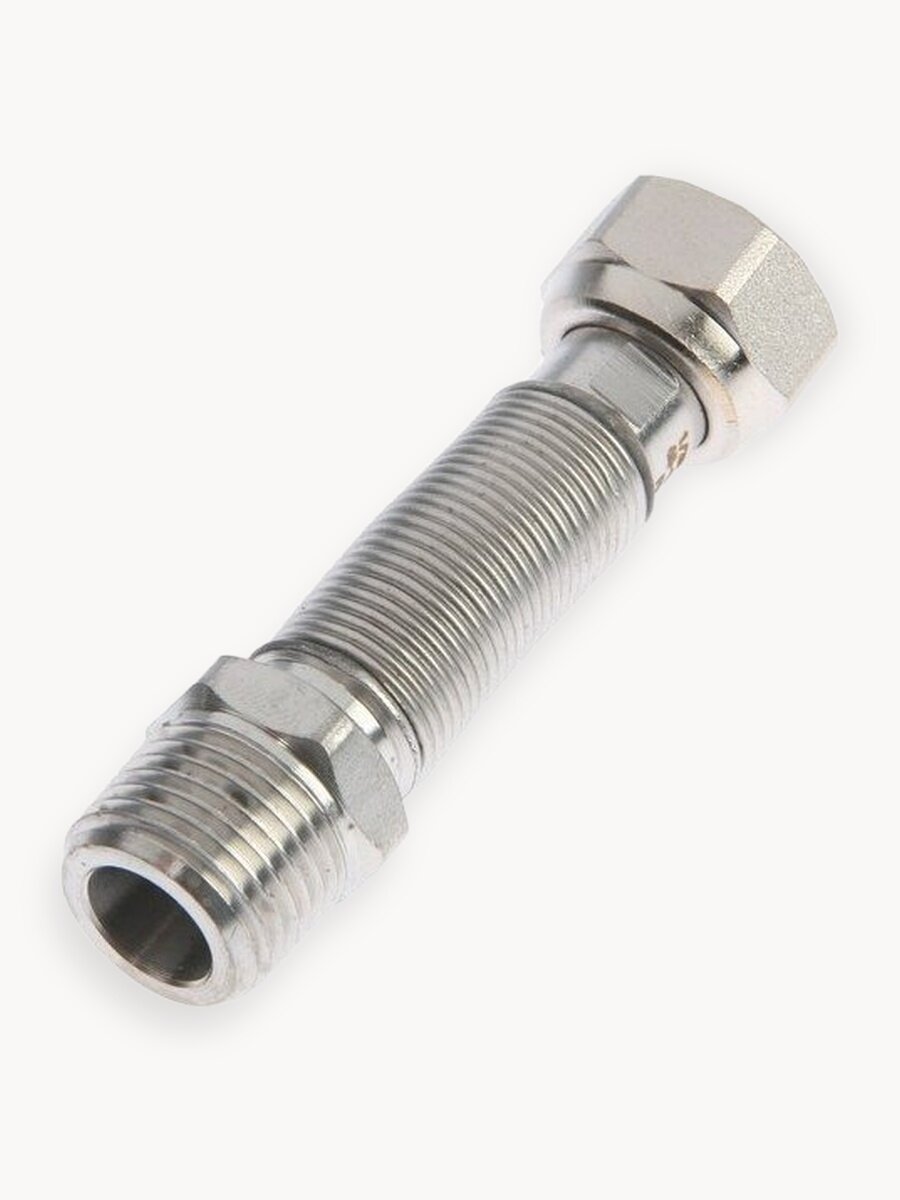 Подводка сильфонная TIM C-H65-022MF, 1/2", внутренняя/наружная, нерж. сталь, L=65-125 мм