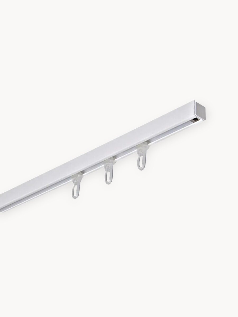 Карниз для штор Арт-Декор Atlant, алюминий, белый, однорядный потолочный 200 см