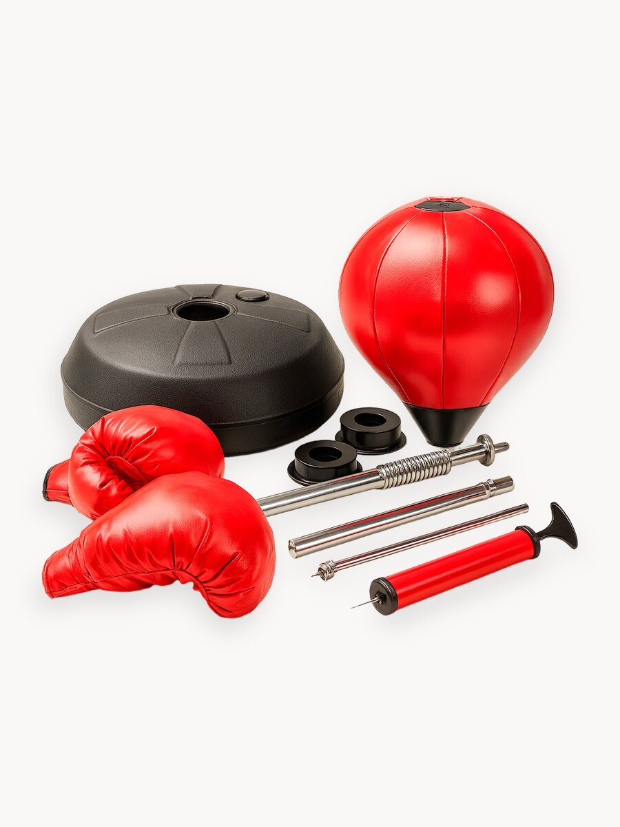 Боксерская груша на стойке напольная для бокса, регулируемая высота для девушек и детей 126-146 см/ перчатки в подарок