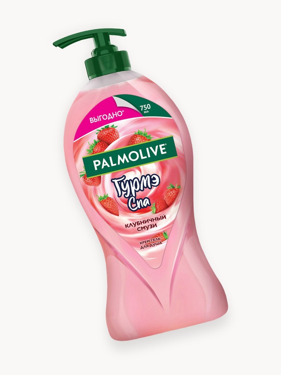 Крем-гель для душа Palmolive Гурмэ СПА "Клубничный Смузи", 750 мл (2 шт)