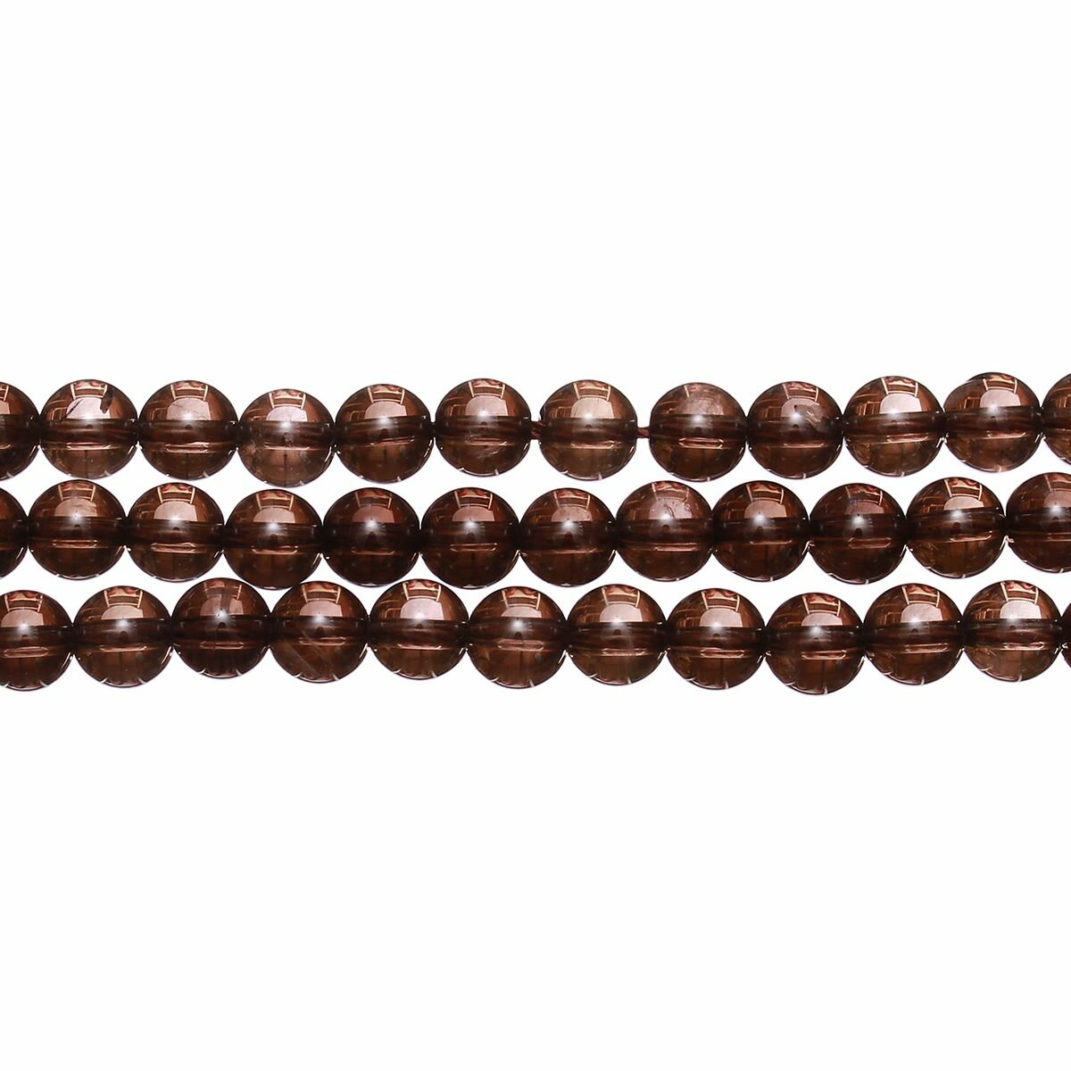 Бусины каменные, раухтопаз, 6мм, 65 шт, низка