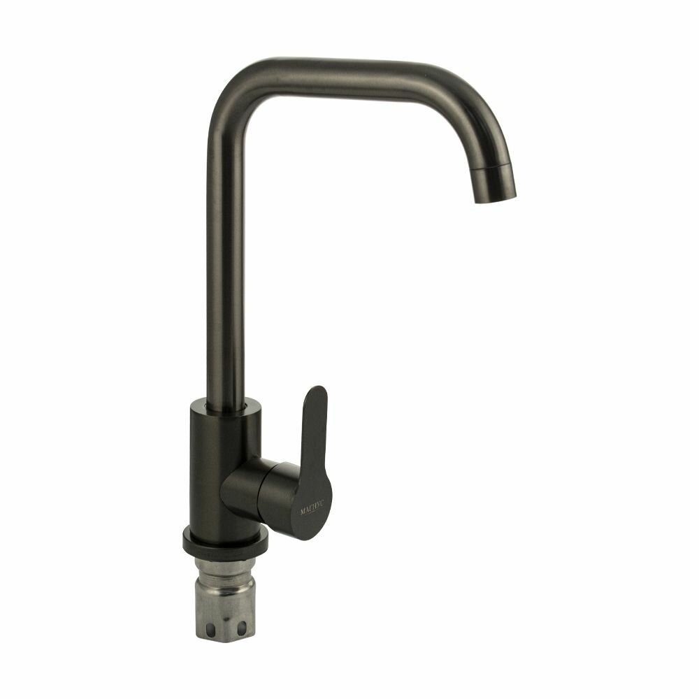 Смеситель для кухни Магнус из нержавеющей стали / графит / арт. 9302.