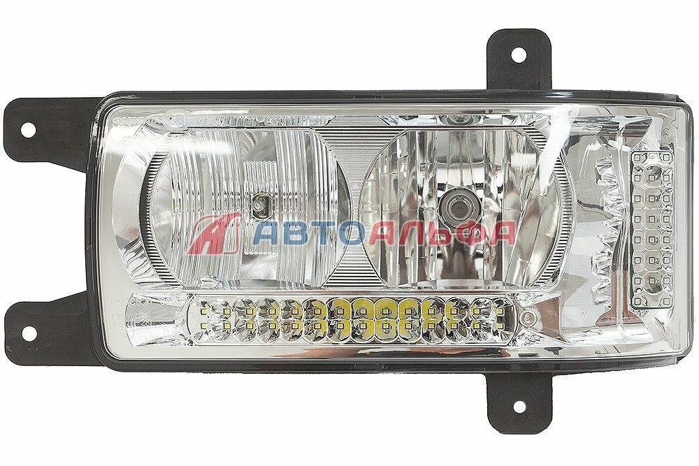 Блок-фара левая со светодиодами и ДХО КАМАЗ