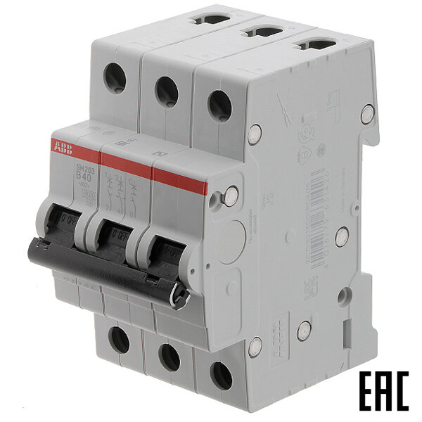 Автоматический выключатель SH203 B40А/3п/ 6,0кА на Din-рейку 2CDS213001R0405 B40 АВВ