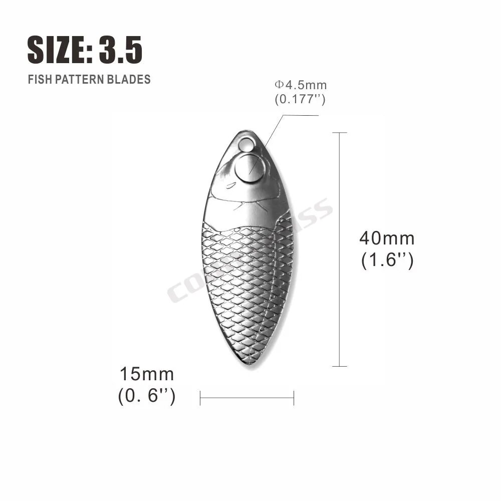 Блесна рыбовидная стальная Countbass Size 3.5