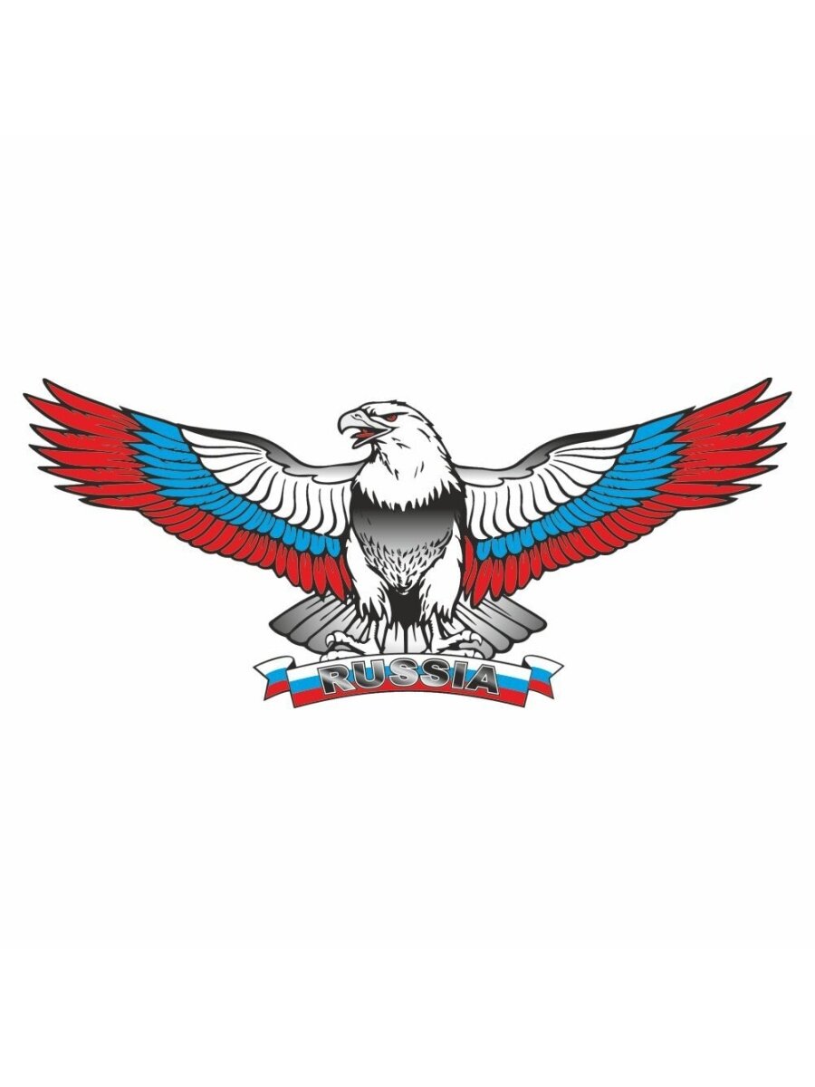Портрет звери цветные"Орел "Россия", большой, 700х300мм, Арт рэйсинг