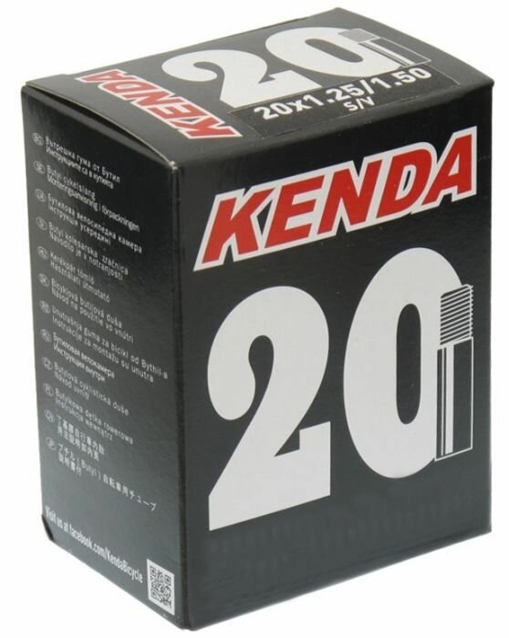 Камера для велосипеда 20x1.25-1.50 для складных и др. вело "узкая" ниппель авто KENDA