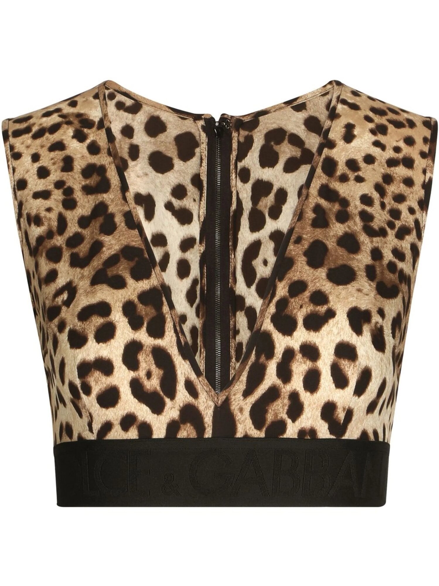 Топ Leopard-print crop top