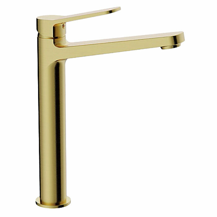 Смеситель для раковины высокий Frap H61 F1061-23, латунь, сатиновое золото