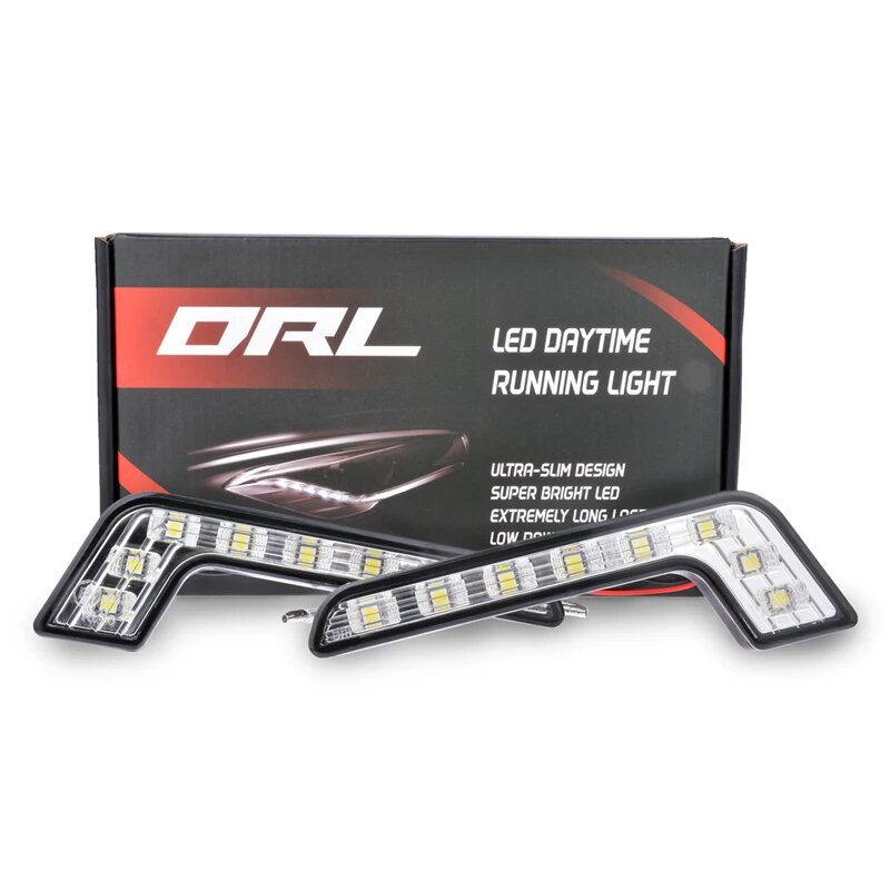 2 шт, 8 светодиодный, Автомобильные дневные ходовые огни Светодиодный ных противотуманных фар, автомобильные фары, Ксеноновые фары, противотуманные фары для Mercedes-Benz DRL светодиодный