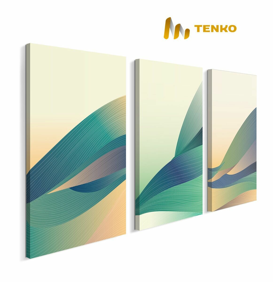 Большая модульная картина для интерьера (гарантия от выцветания!), картина из 3 частей для интерьера " японские мотивы 346", 102 х 57 см, Tenko Decor