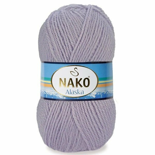 Пряжа Nako ALASKA 651 дым. сиреневый (5 мотков)