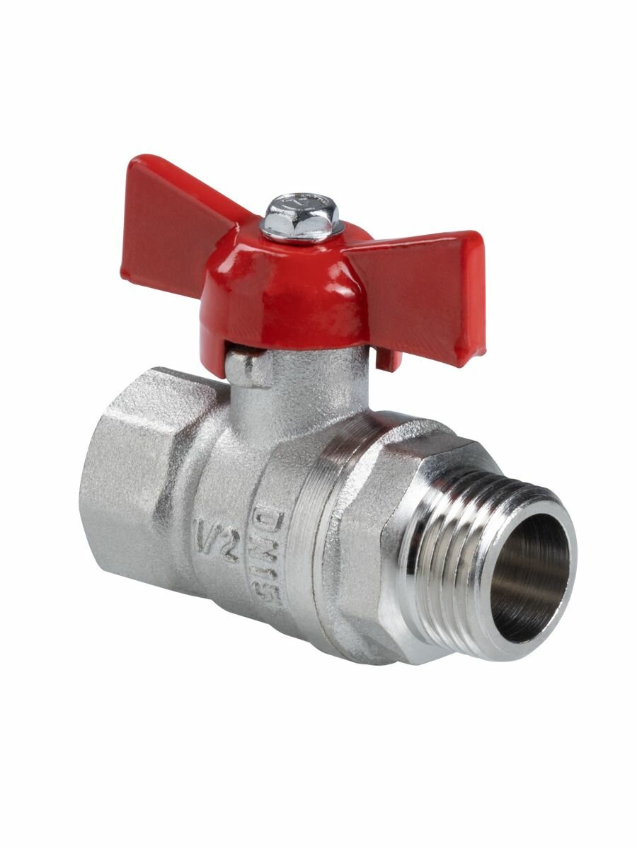Кран шаровый 1/2"ВН VALTEC Стандарт ГОСТ рукоятка бабочка, VT.123. N.04