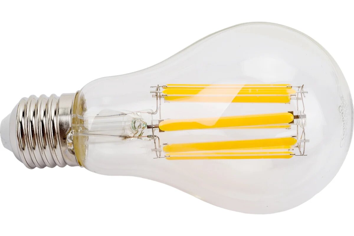 General Lighting Systems Лампа светодиодная Филамент прозрачный E27 25Вт 230В 2400Лм 2700К Теплый белый свет Груша GLDEN-A65S-25ВТ-230-E27-2700 660322