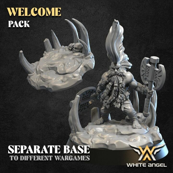 Миниатюра Warhammer Legendary Dwarf с подставкой