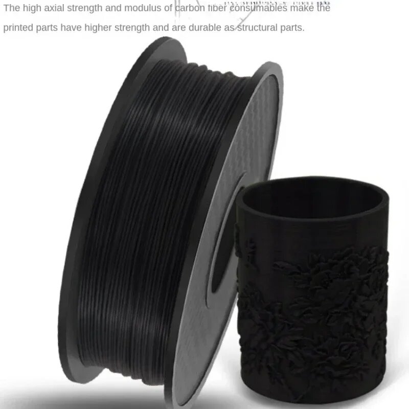 EOENKK PETG CF 1,75 мм нить для 3D-печати черная 1кг CARBON FIBER 0.1KG