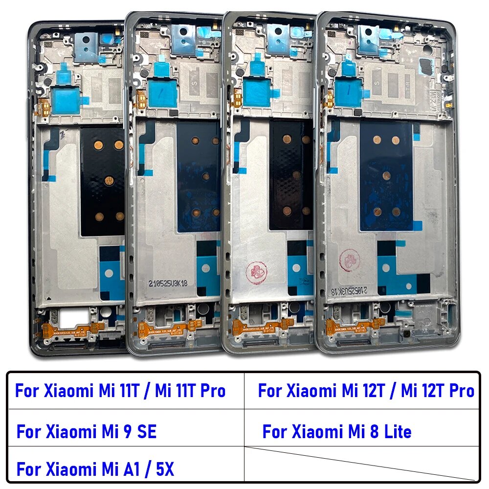 Новый Передний корпус, средняя рамка, лицевая панель, запчасти для ремонта For Mi 12T Silver