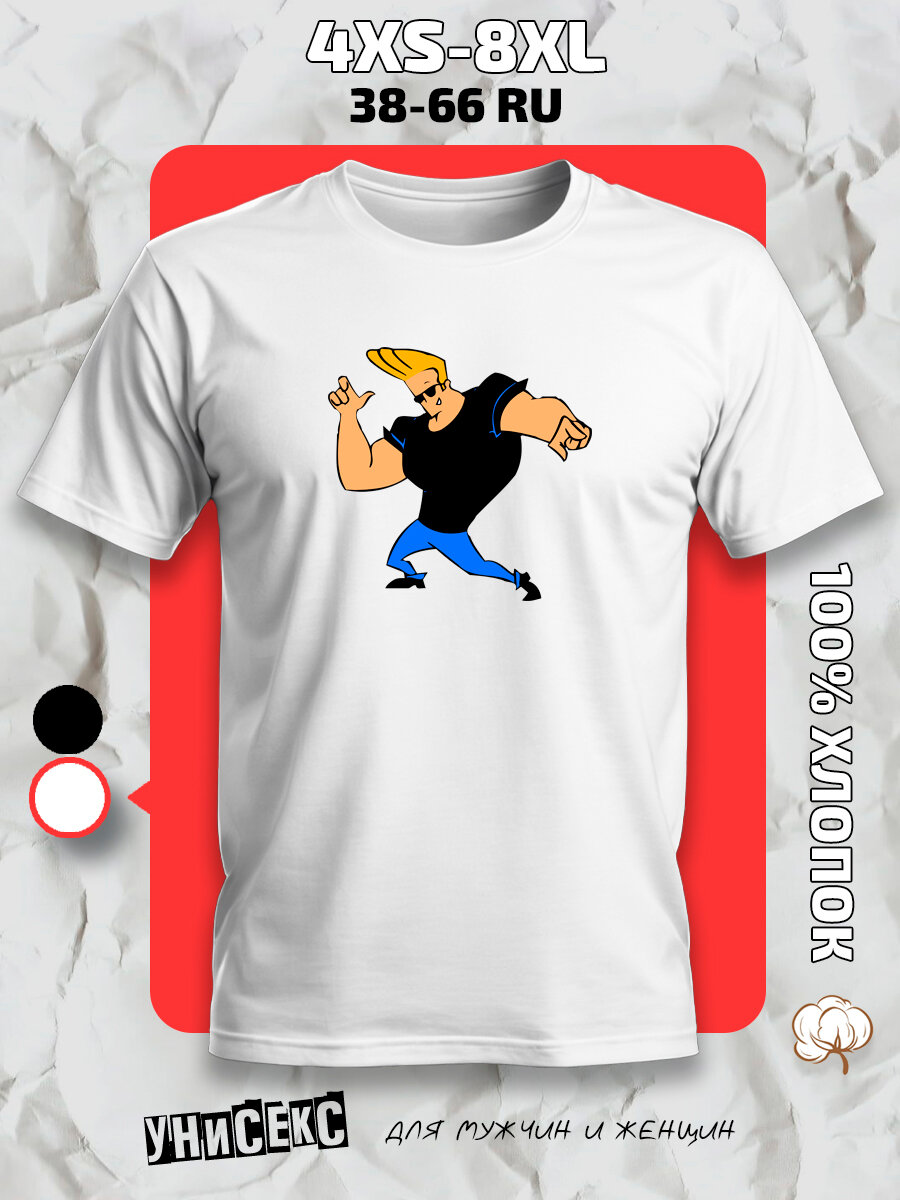 Футболка с принтом Джонни браво Johnny bravo