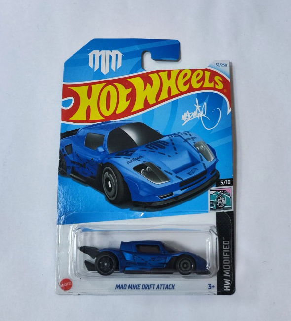 Hot Wheels Машинка базовой коллекции MAD MIKE DRIFT ATTACK синяя C4982/HTC91