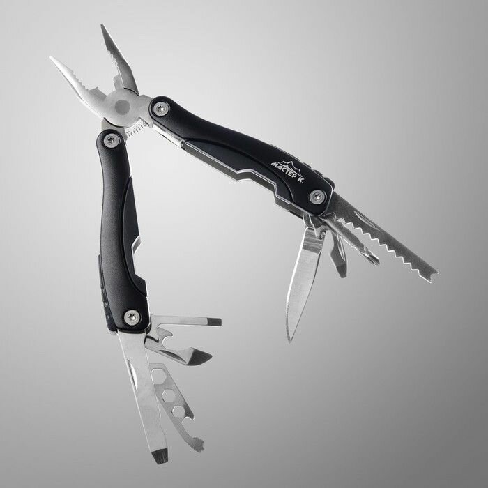 Мультитул Мастер К 9 в 1, в чехле, рукоять черная, 9х3,5х2,5 см