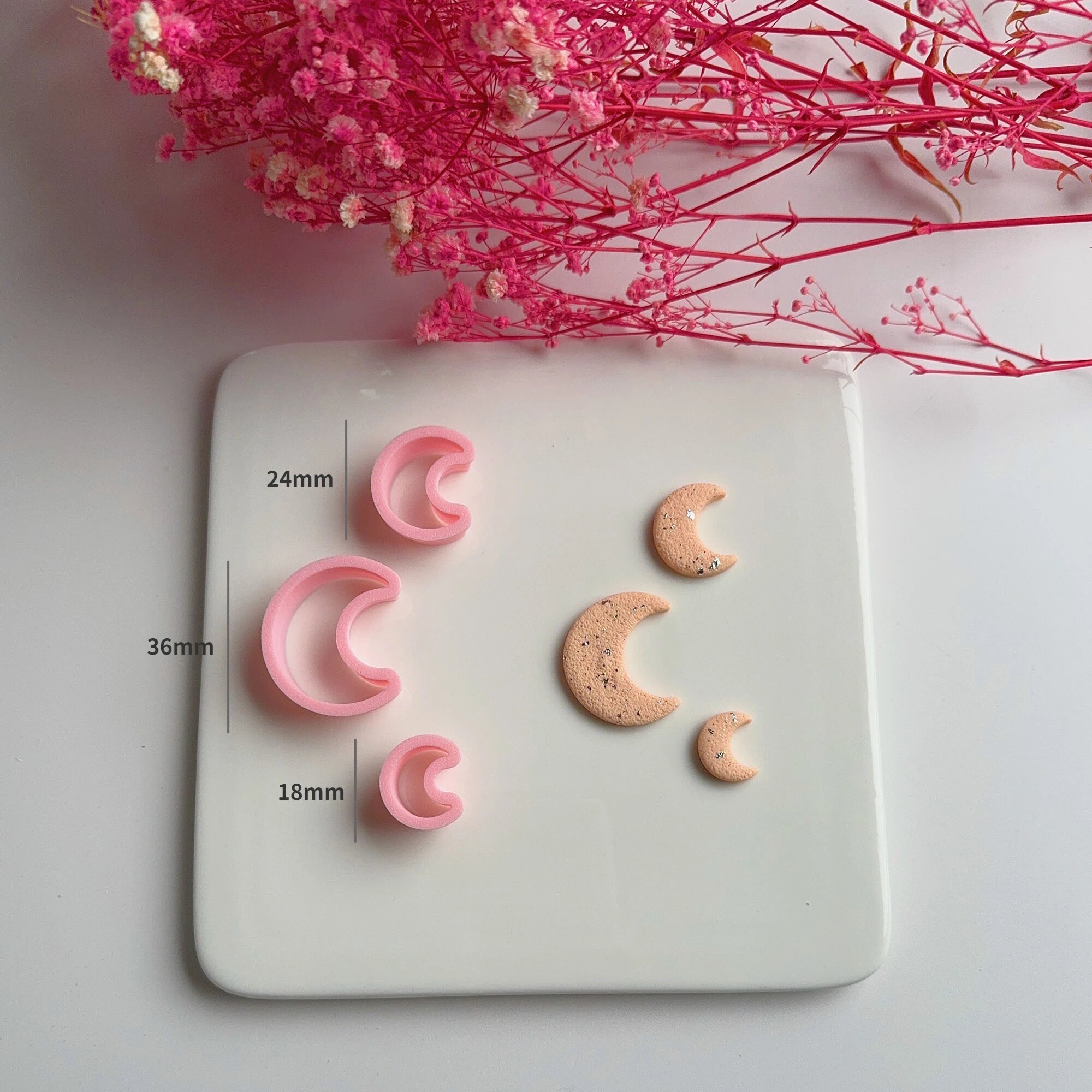 Формы для полимерной глины Moonlight Cat/Moon/Cloud/Love M001-3Pcs