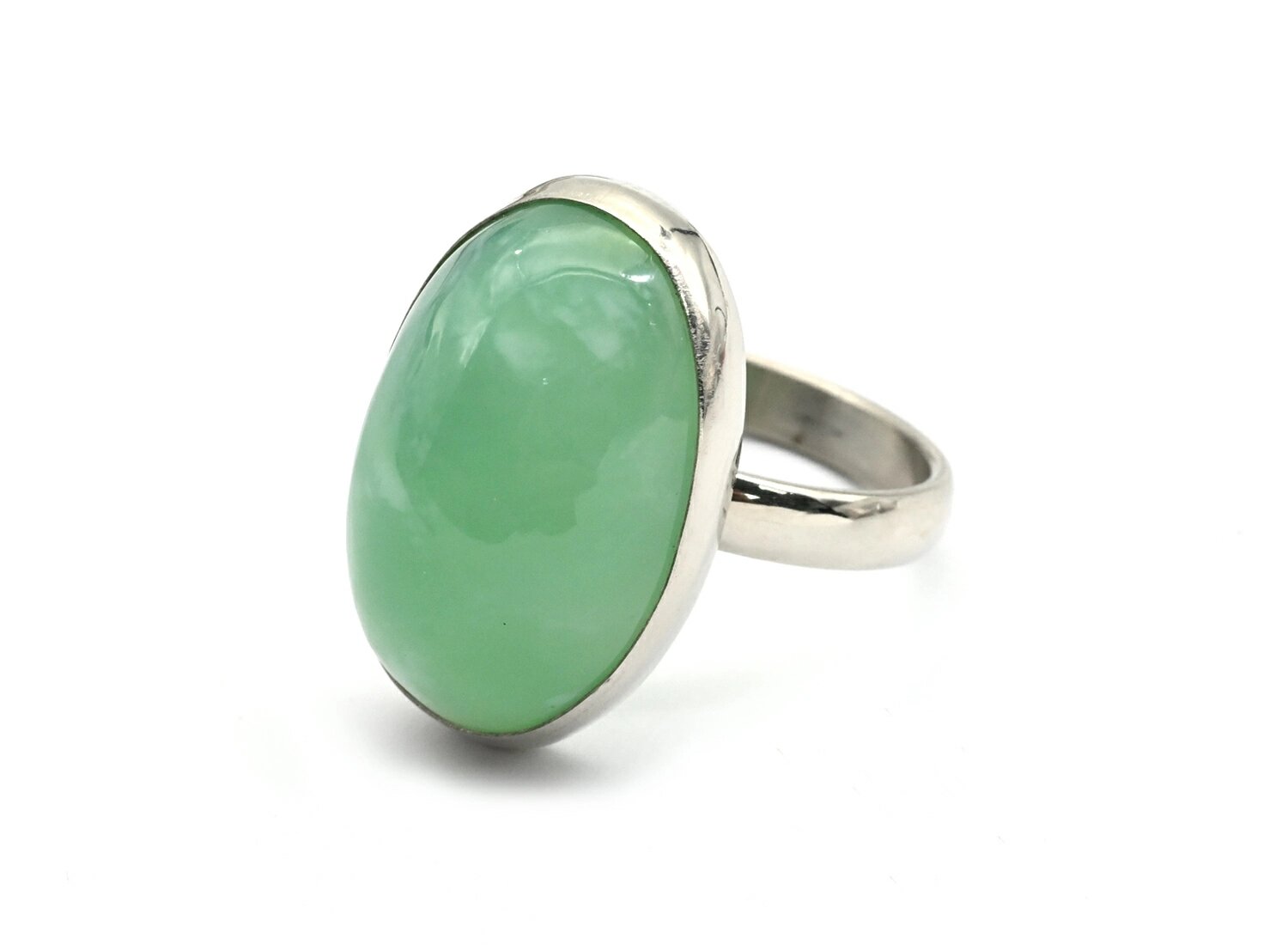 Кольцо, хризопраз