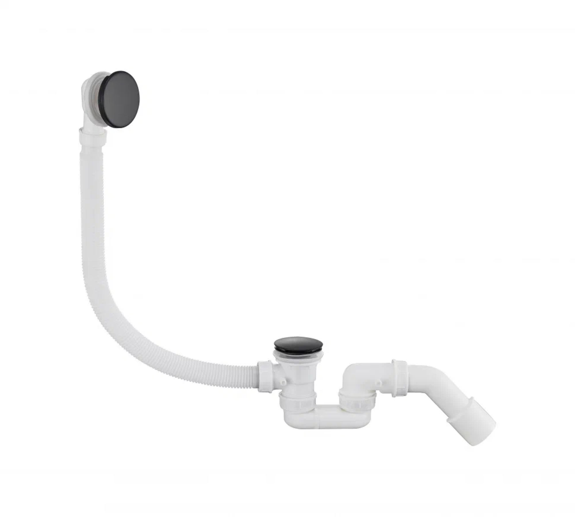 Автоматический сливы-перелив для ванны Grocenberg GB230BL Чёрный матовый