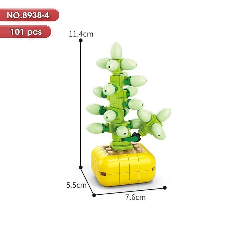 Конструктор CyunSing, растение, 101 деталей, 11.4см, без коробки