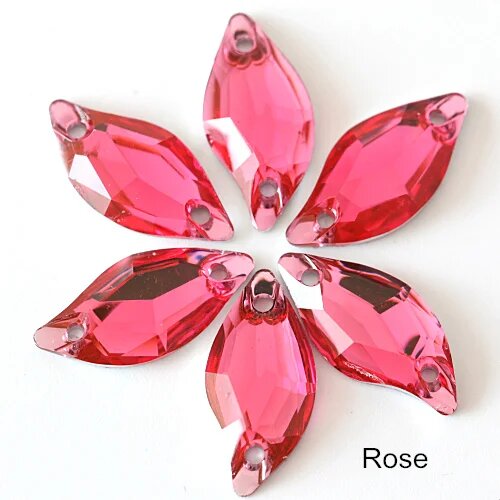 Стразы Rose, 9х20 мм, розовый, 50 шт