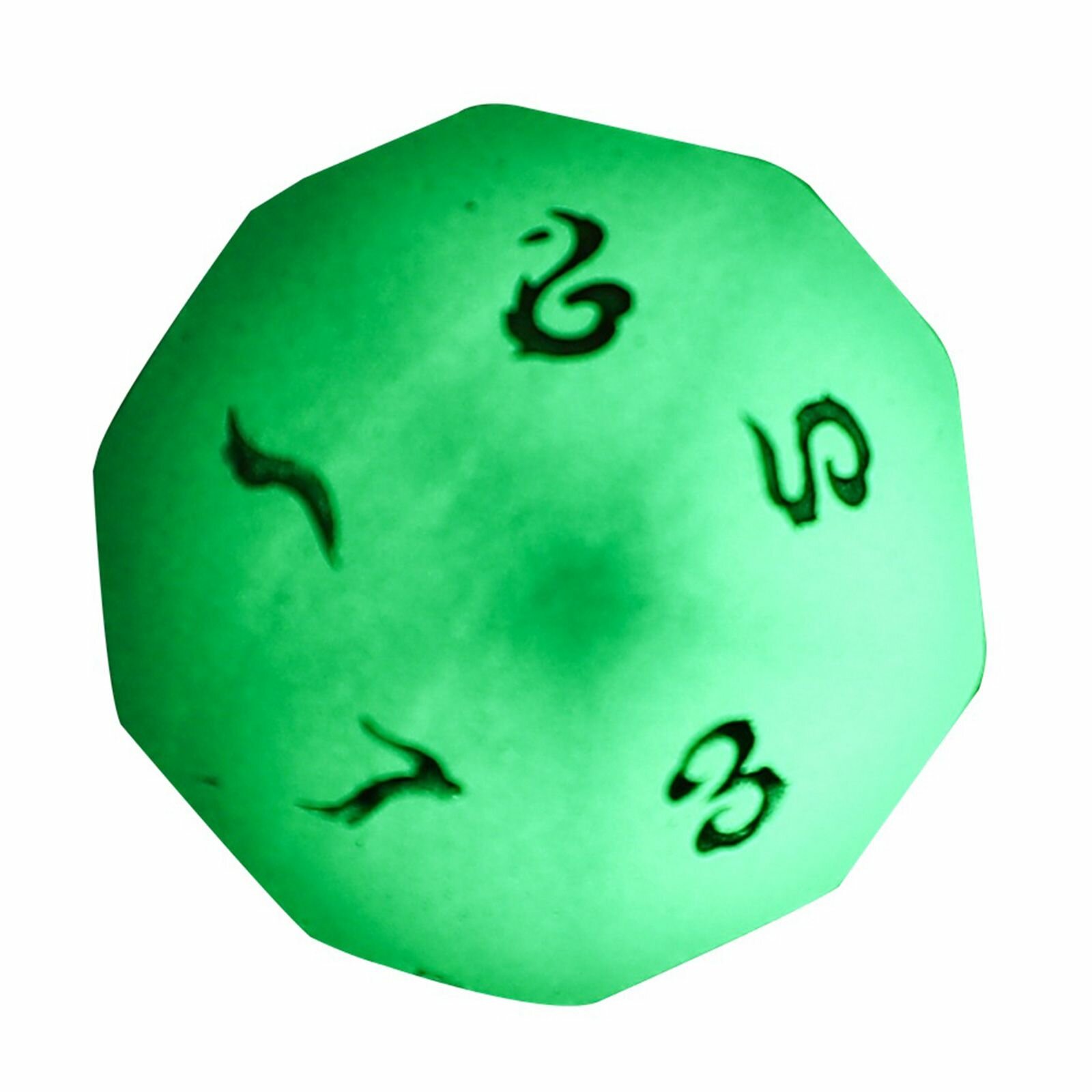 Кубики игральные кости для настольных игр,1 кубик из натурального светящегося камня-грань D10