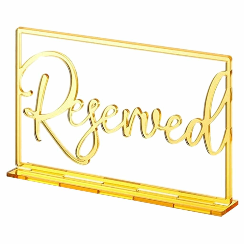 Стильные акриловые таблички Reserved для свадеб и дней рождения