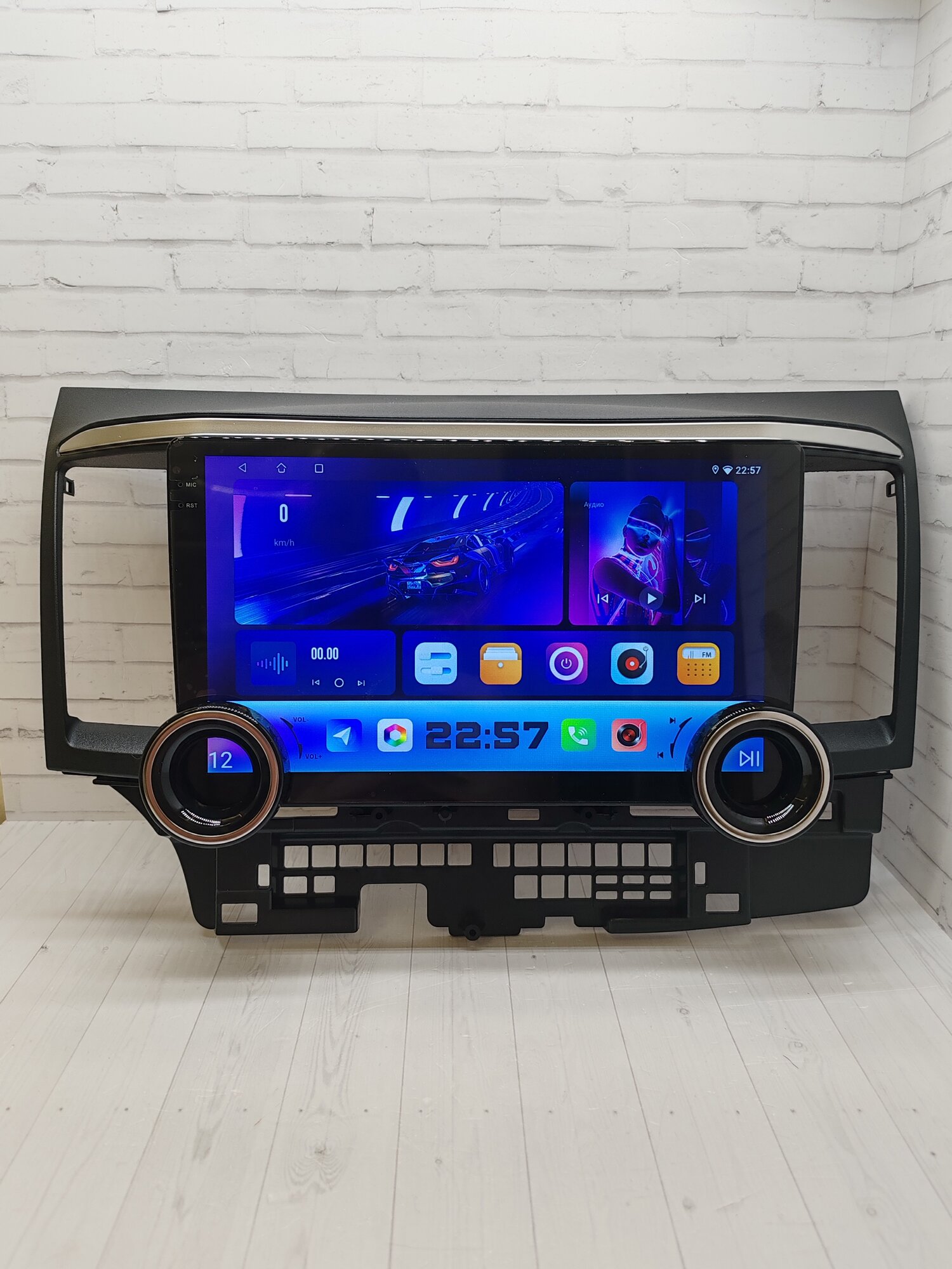 Магнитола андроид с крутилками для Mitsubishi Lаncеr с 2007г+/ 4+64гб/Android-Auto/CarPlay