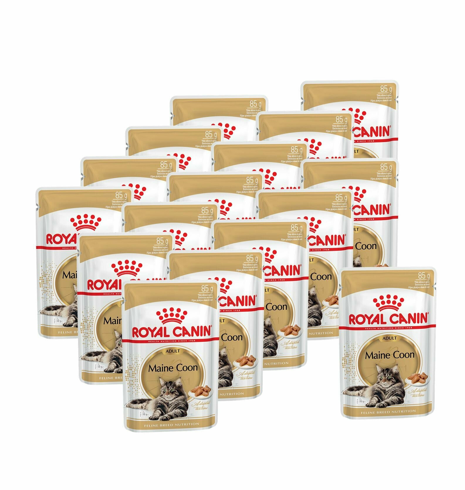 Royal Canin Maine Coon Adult влажный корм для взрослых кошек породы Мэйн Кун в соусе, в паучах - 85 г х 16 шт.