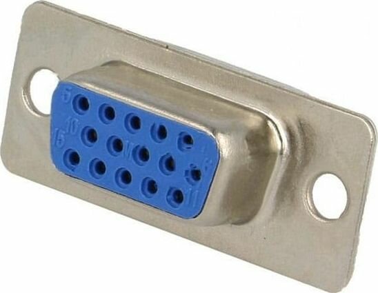 Вилка CONNFLY DS1035-15FUNSISS D-Sub HD PIN: 15 вилка "мама" на провод прямой пайка 5А 1шт