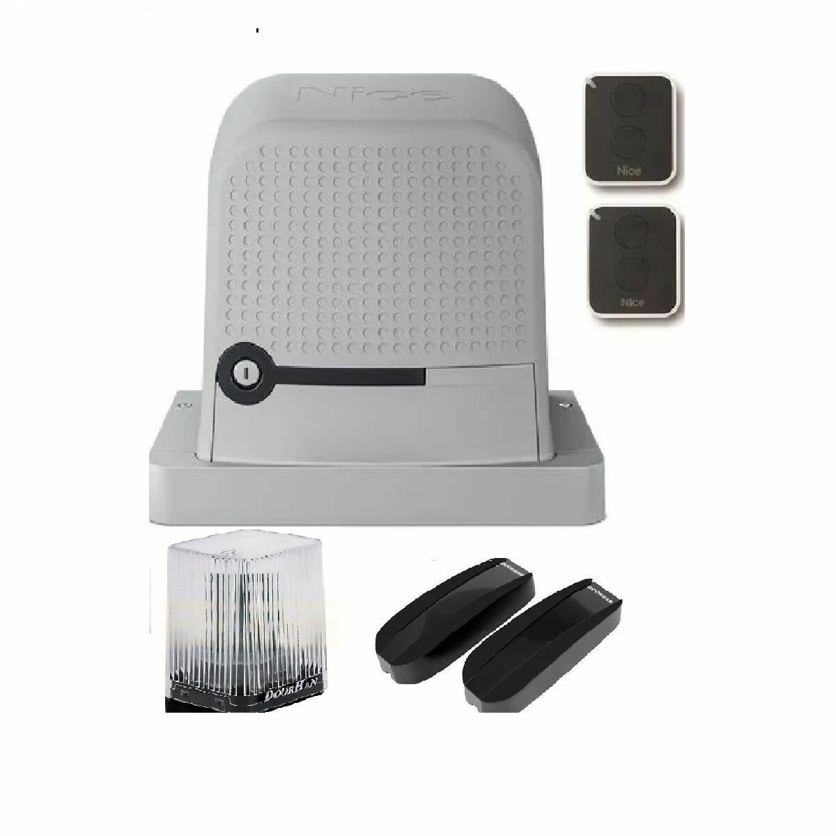 Nice RO600full-0r автоматика для откатных ворот массой до 600 кг. (привод, 2 пульта, лампа и фотоэлементы Doorhan)