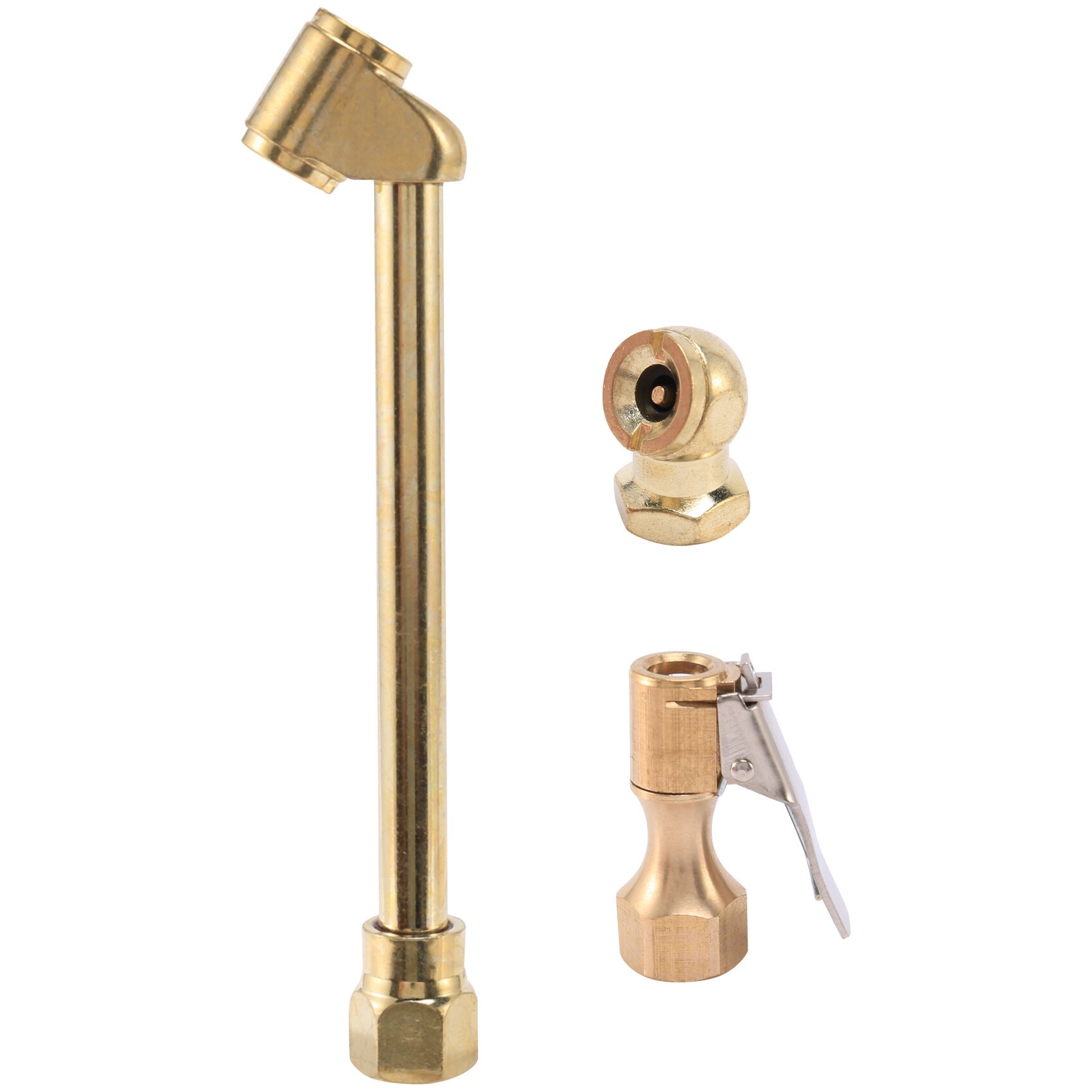 Комплект из 3 прочных латунных воздушных патронов, 1/4-дюймовый латунный воздушный патрон для шинного накачивающего устройства, манометра, компрессора, аксессуаров