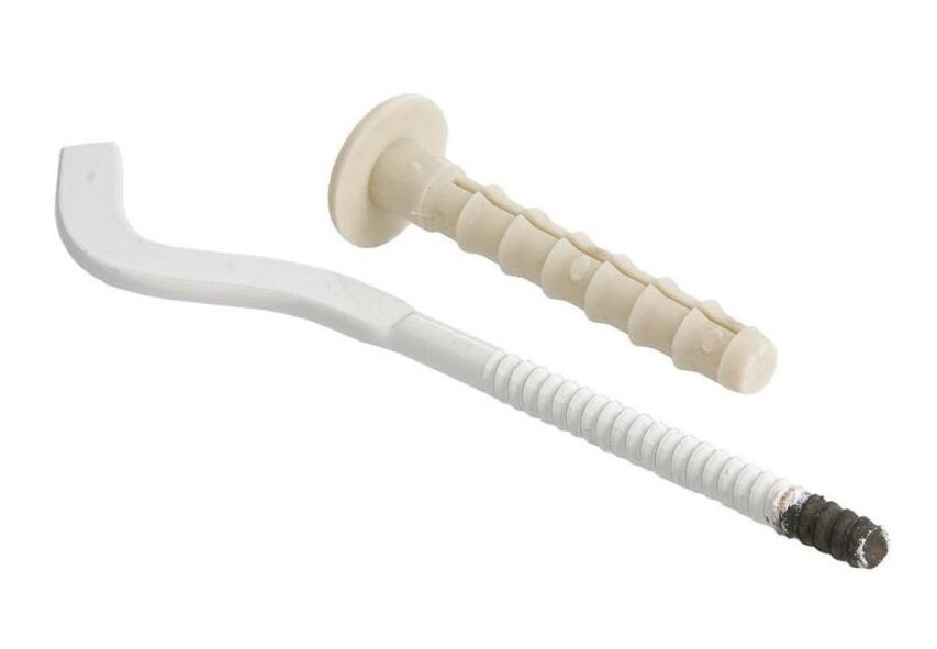 Сантех VALTEC радиаторный кронштейн с дюбелем белый 7*180 мм. OSK. D07.180 ЛОТ 2 шт