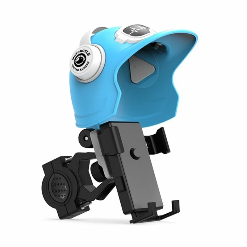 Подставка в форме шлема-зонтика для телефона, универсальный гибкий держатель мотоцикла с солнцезащитными козырьками, крепление на руль