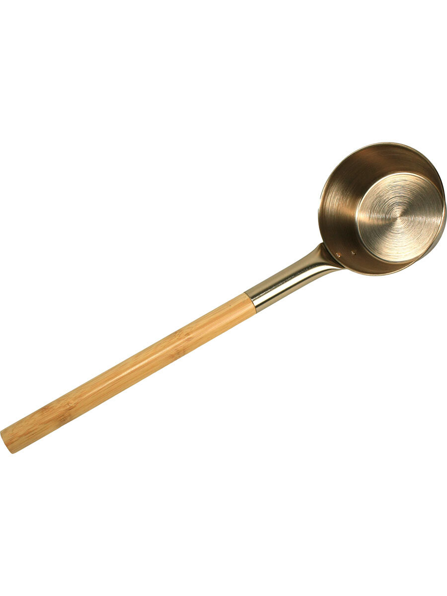 Ковш Maestro-Woods Premium-Line (platina), стальной, бамбуковая ручка, 43 см, 400 мл