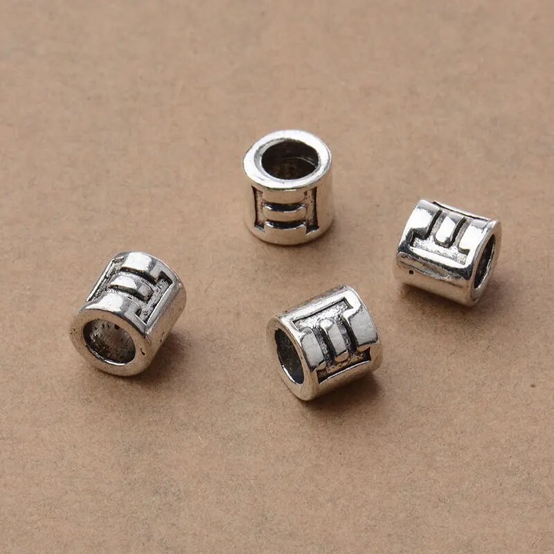 Цилиндрические бусины для браслетов, 12 штук BD239-3