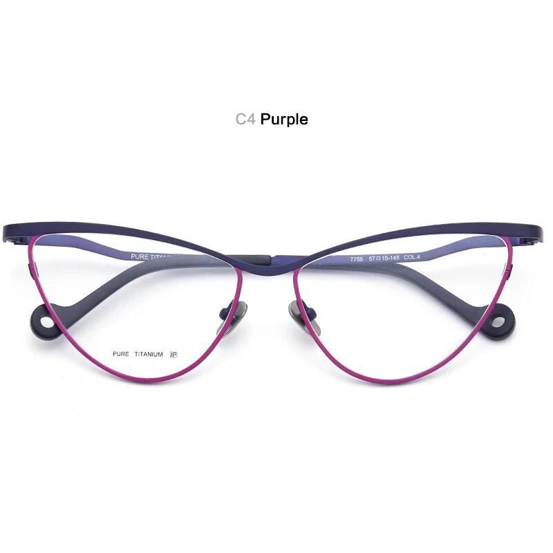 Женские очки MUZZ "кошачий глаз" из титана C4