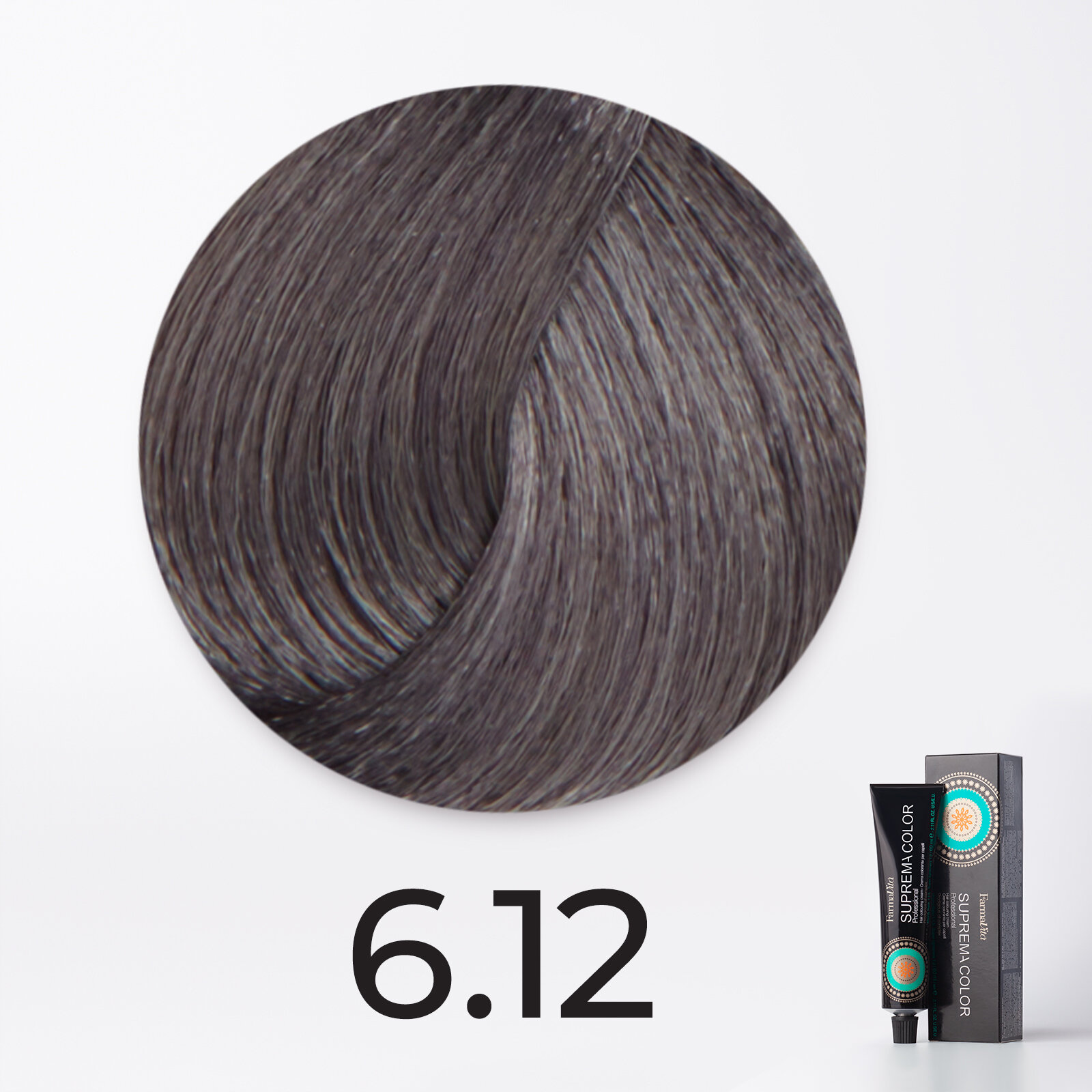 FarmaVita Краситель Suprema Color 6.12 Темный блондин пепельно-перламутровый, 60 мл