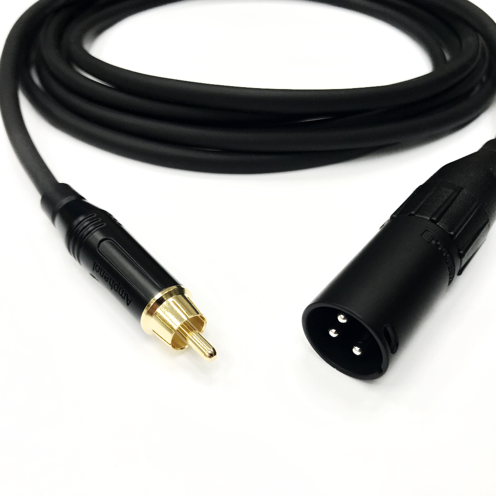 3m RCA male - XLR male Amphenol Pro Performance - профессиональный аудио кабель, длина 3м Кабели RCA male - XLR male (mon5)