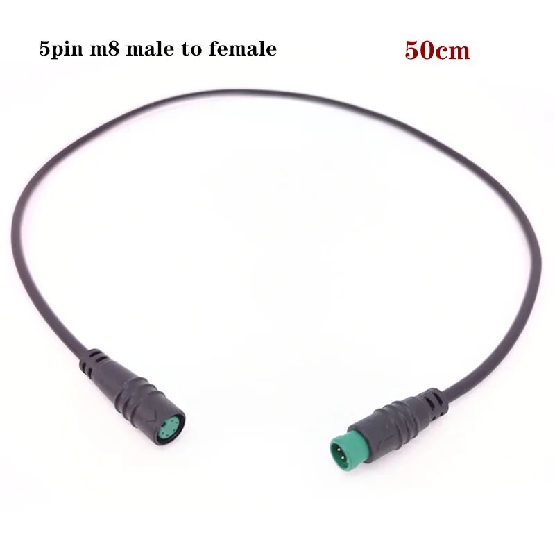 Кабель датчика скорости электровелосипеда M8 2 3 5-контактный 30 см 5pin m to f 50cm