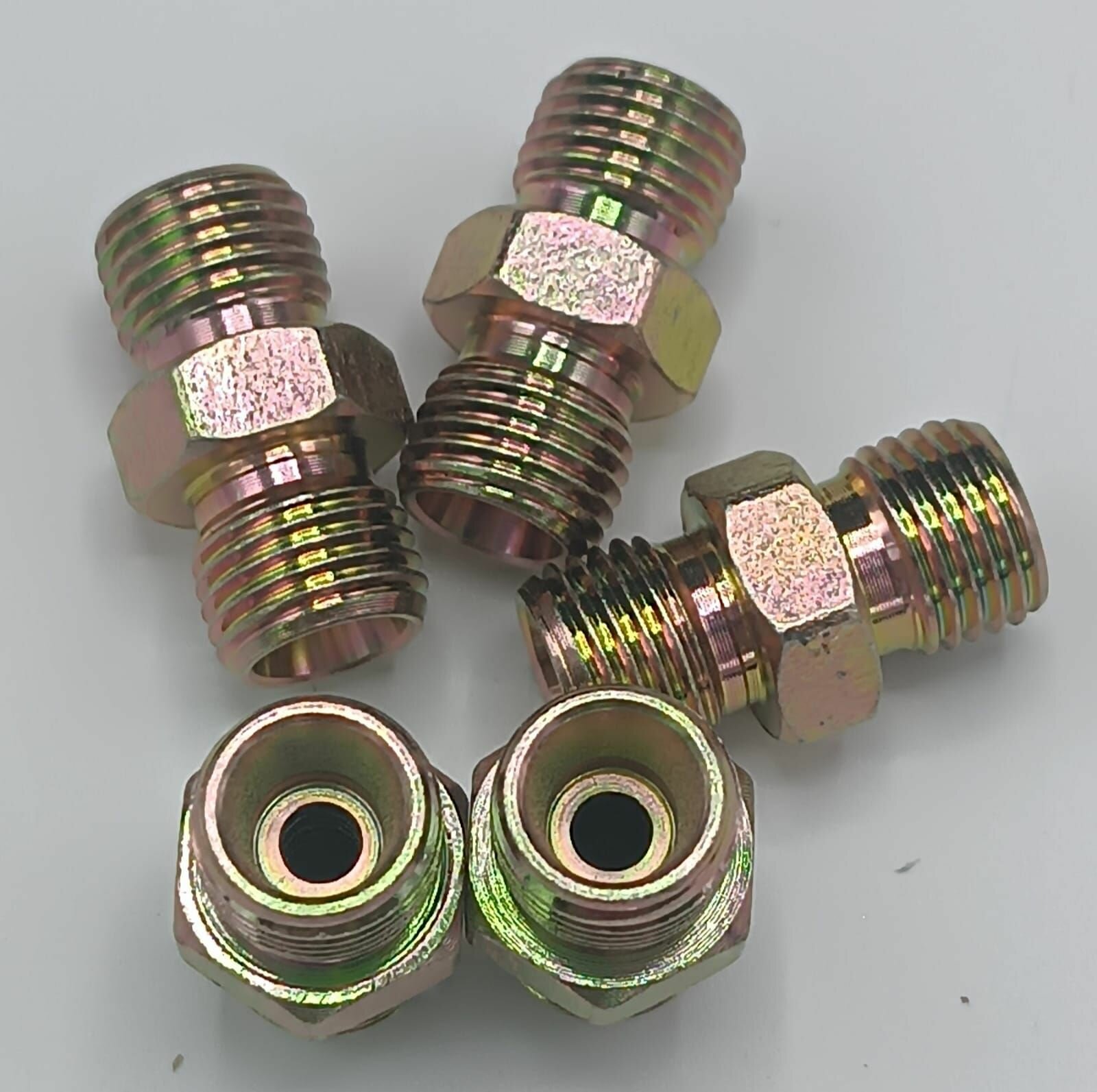 Переходник с резьбы на резьбу 12-12 (наружняя) М12х1,25-М12х1,25 (5 штук)