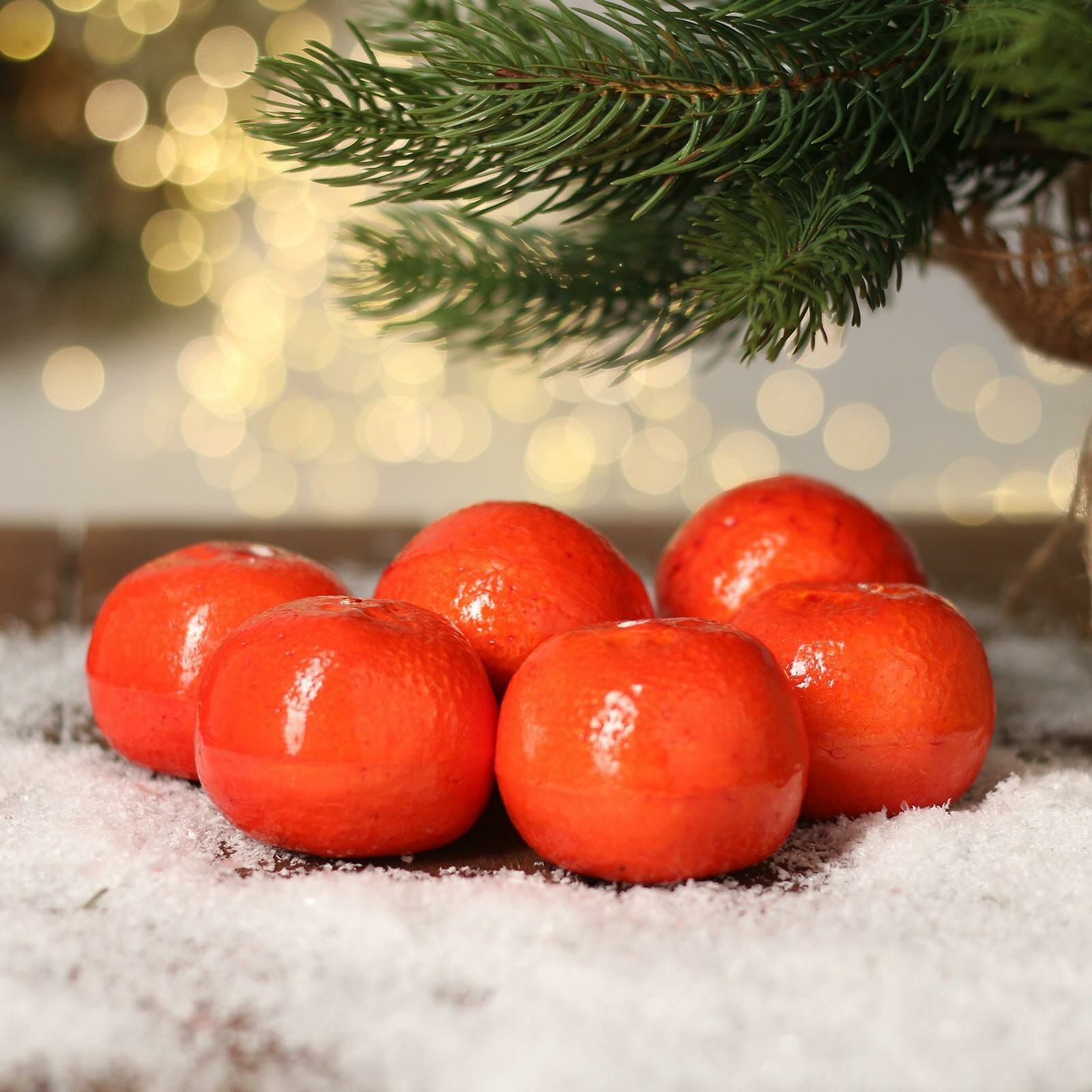 Основа для творчества и декора "Мандарин" набор 6 шт, размер 1 шт 5,5*5,5*4 см 7159815