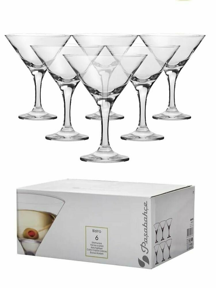 Набор 6-ти бокалов для мартини Bistro 190мл