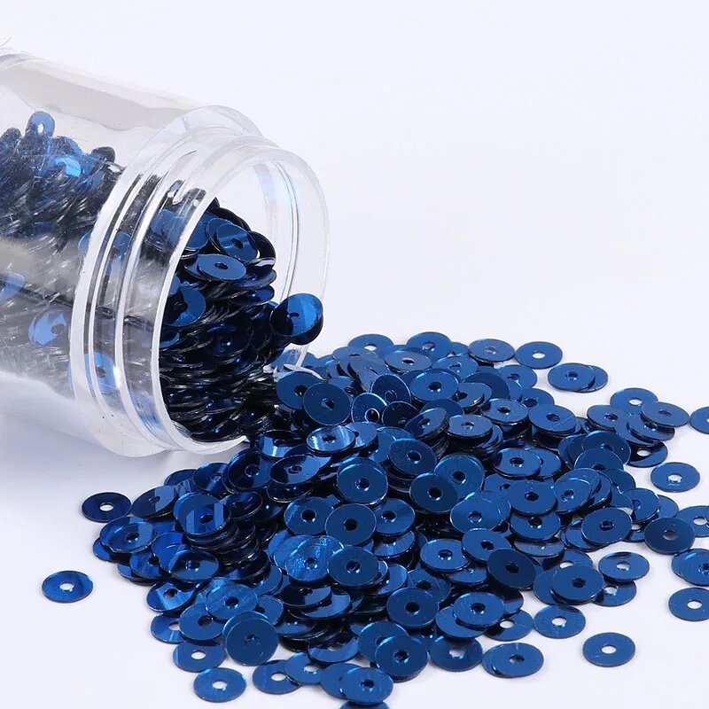 Плоские круглые ПВХ блестки Flatcup 10 г Темно-синий, 2mm 10g 4000PCS, Dark Blue