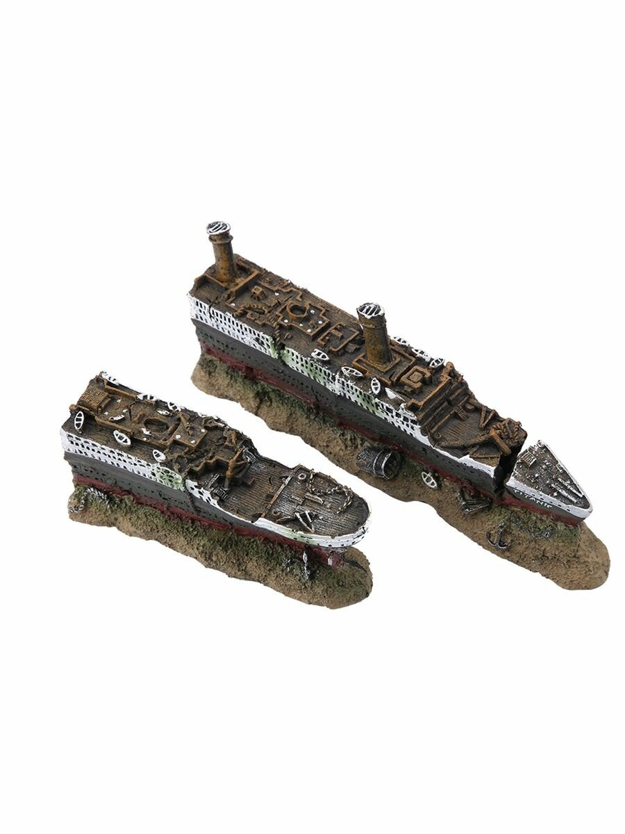 Модель затонувшего корабля Титаник , украшение для аквариума, диорама Затерянный город , океанический декор, коллекционная выставка кораблекрушения