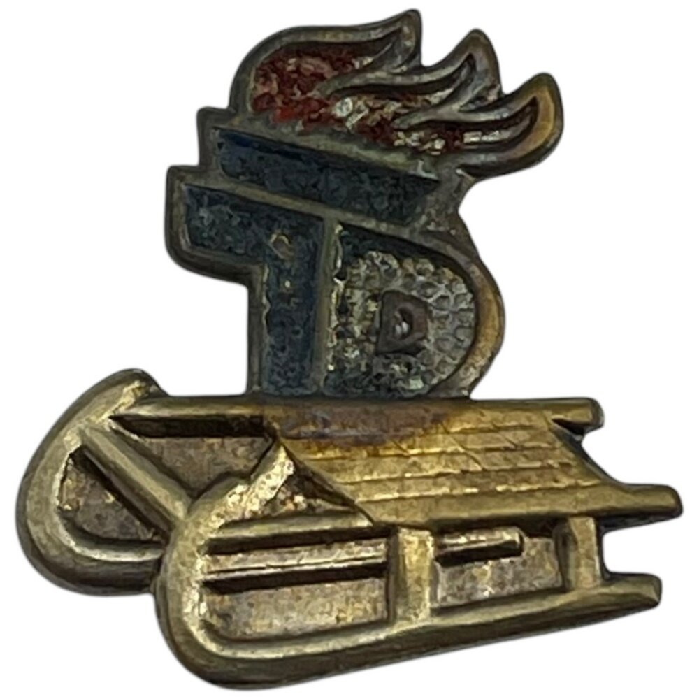 Знак "Соревнования по санному спорту среди пионеров" ГДР 1961-1970 гг. (лот №4)